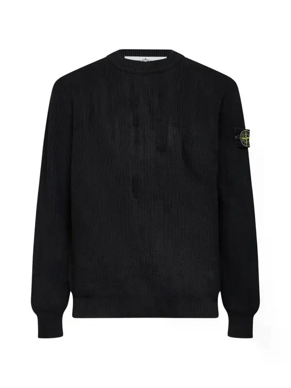 Stone Island Ribbed-knit Logo-patch Sweater