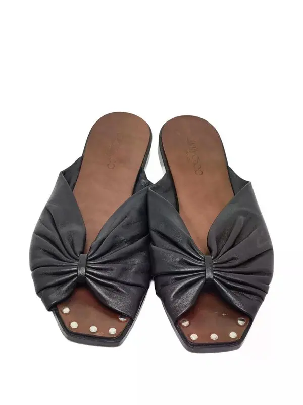JIMMY CHOO Jupiter Leather Slides