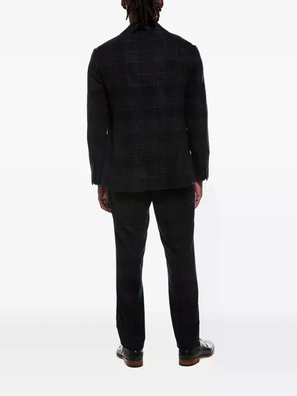 Brunello Cucinelli Check-pattern Single-breasted Suit - Blue