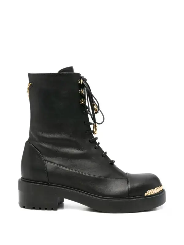 GIUSEPPE ZANOTTI Lace-up Logo-plaque Boots
