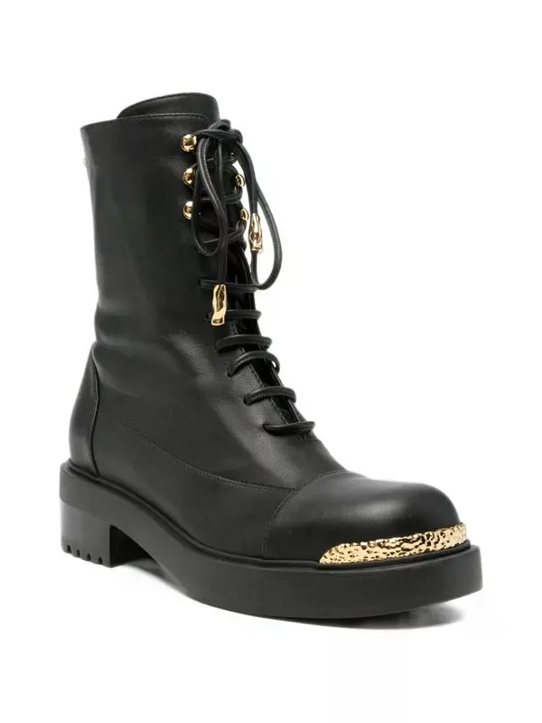 GIUSEPPE ZANOTTI Lace-up Logo-plaque Boots