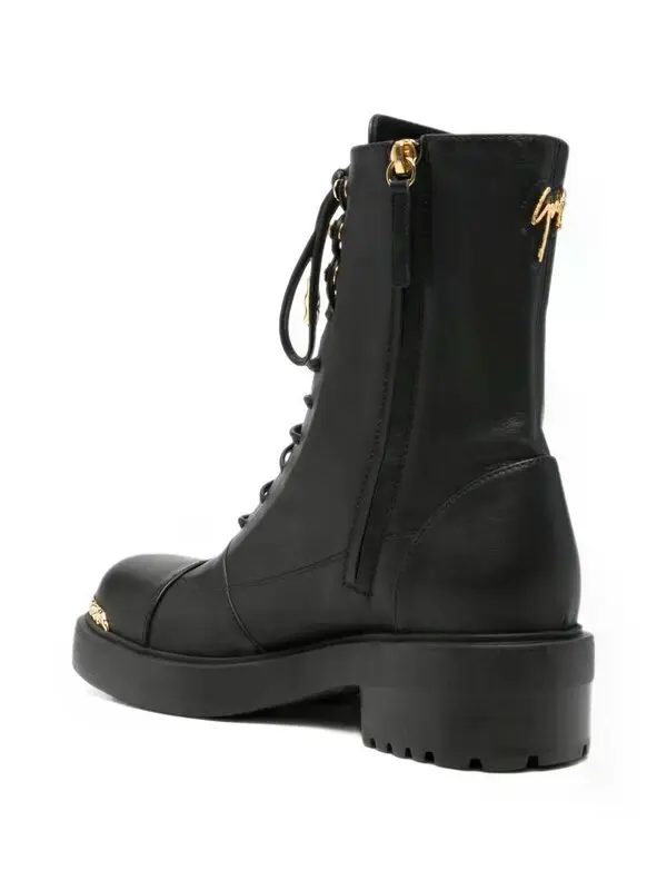 GIUSEPPE ZANOTTI Lace-up Logo-plaque Boots