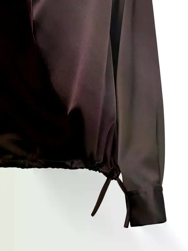 BLANCA VITA Wrap-front Drawstring Blouse