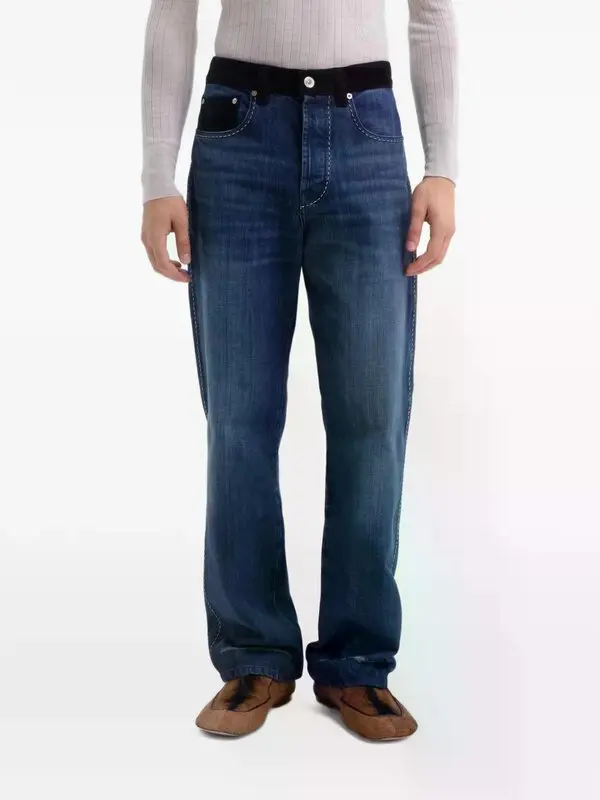 WALES BONNER Studio Contrast-stitch Jeans