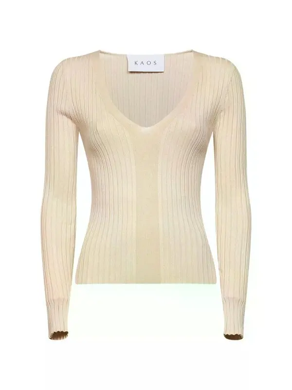 KAOS V-neck Ribbed Sweater