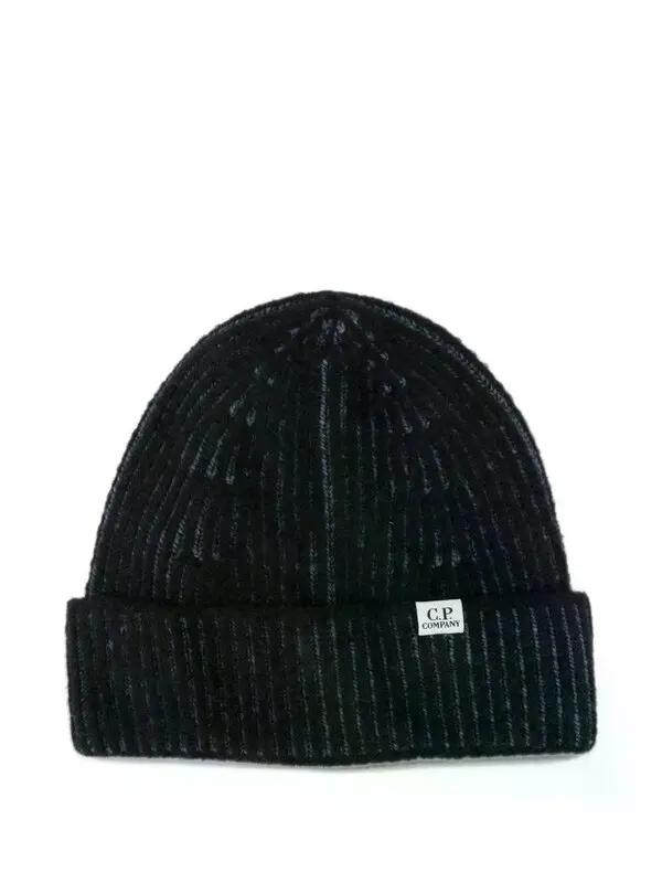 C.P. COMPANY Ribbed-knit Beanie Hat - Blue