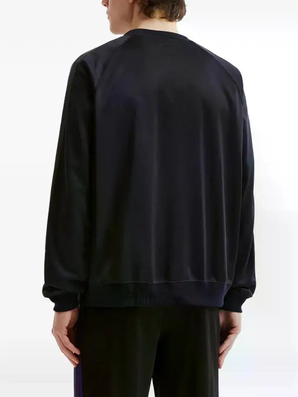 Needles Butterfly-embroidered Side-stripe Sweatshirt