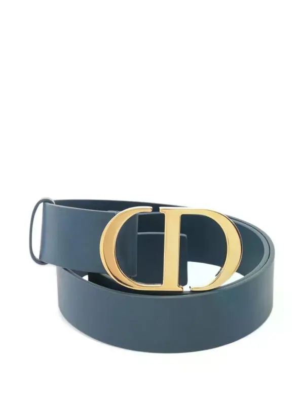 Dior 2010s Cd Logo Buckle Belt - Blue