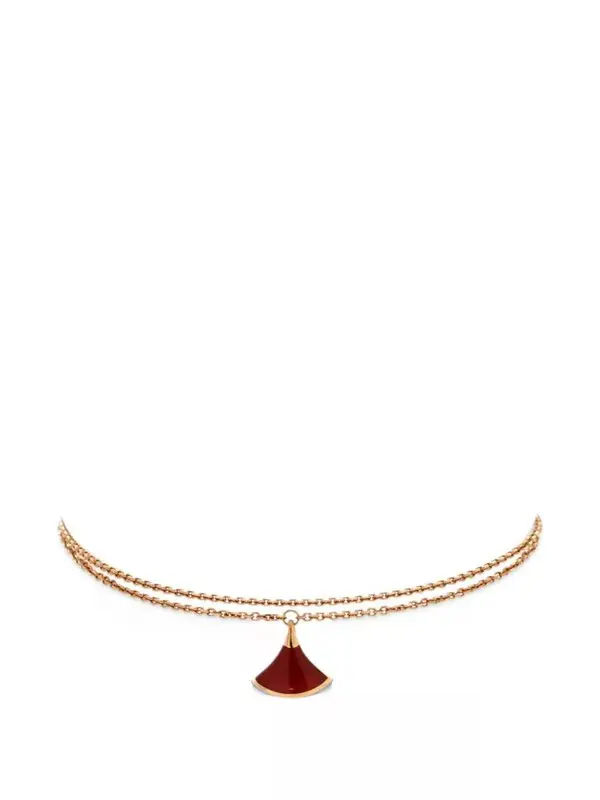BVLGARI Divas' Dream 18k Rose Gold With Carnelian Bracelet - Red