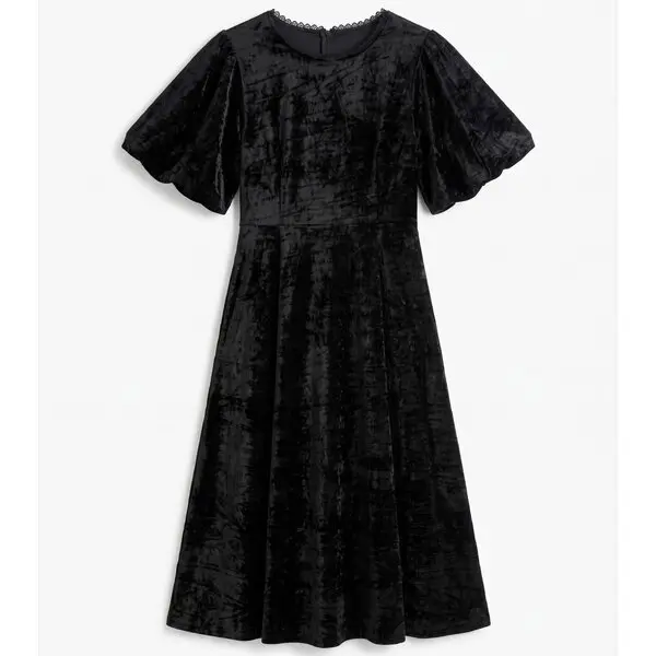 LOUCHE Philo Matte Velvet Midaxi Dress - Black