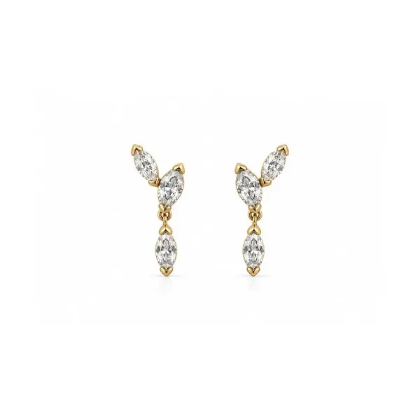 AARIA LONDON Klea Earrings Silver- London Topaz