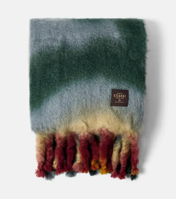 MANTAS EZCARAY Tie-dye Mohair And Wool-blend Throw - Multicoloured