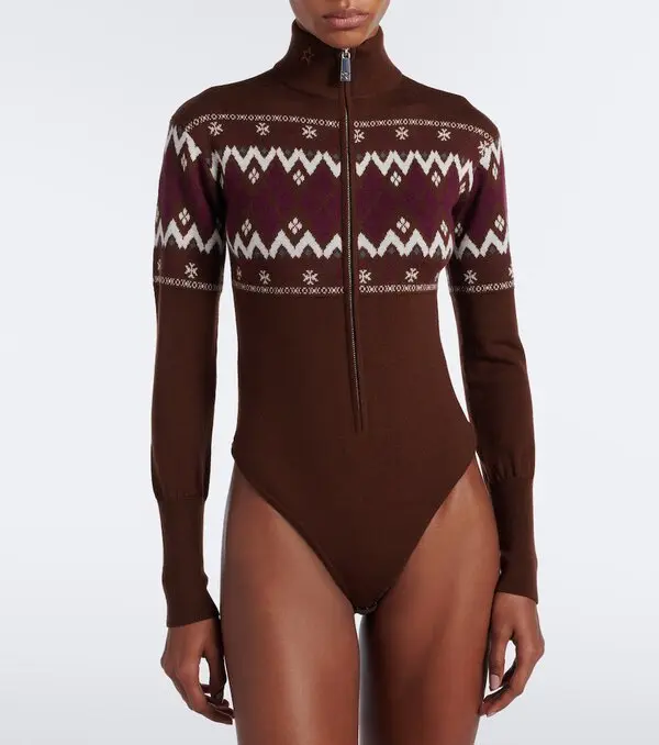 Perfect Moment Fair Isle Wool Bodysuit
