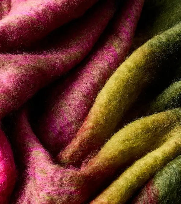 MANTAS EZCARAY Mohair Cuadros Mohair And Wool-blend Throw