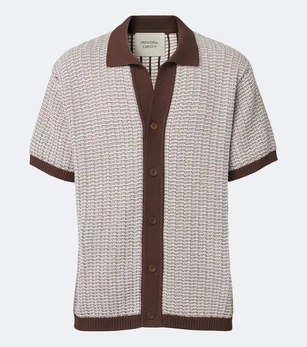 Frescobol Carioca Pinto Crochet Cotton Shirt