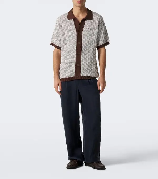 Frescobol Carioca Pinto Crochet Cotton Shirt