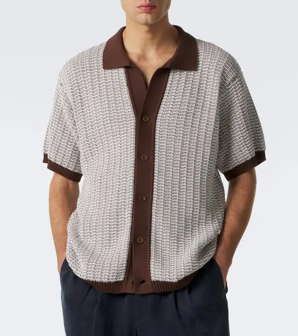 Frescobol Carioca Pinto Crochet Cotton Shirt
