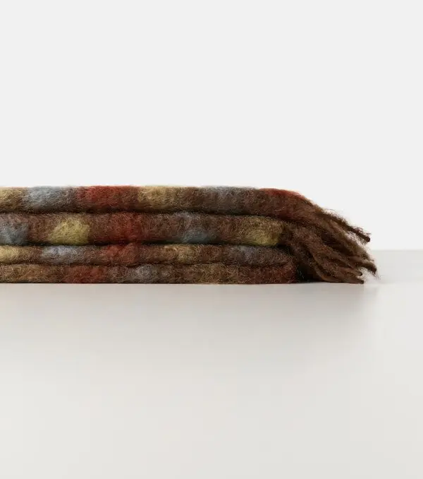 MANTAS EZCARAY Mia Fringed Wool And Mohair Throw