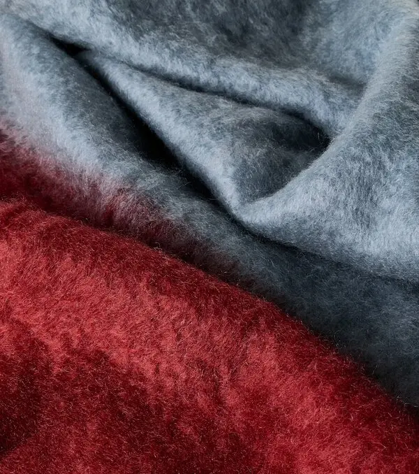 MANTAS EZCARAY Color Block Mohair And Wool-blend Throw