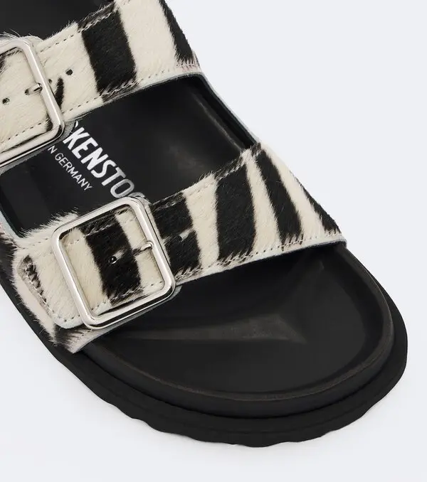 BIRKENSTOCK Arizona Zebra-print Calf Hair Sandals