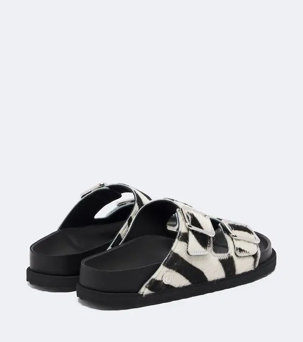 BIRKENSTOCK Arizona Zebra-print Calf Hair Sandals