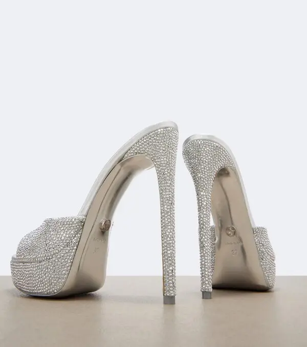 Gucci Julia Embellished Platform Sandals