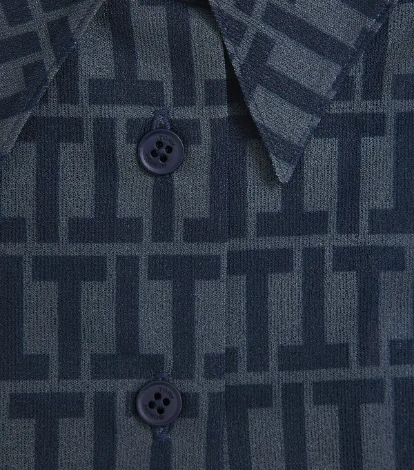 Tory Burch Crepe Logo Blouse