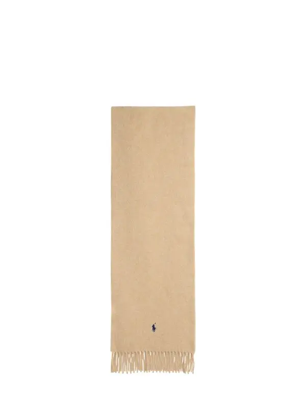 Polo Ralph Lauren Scarf With Logo - Beige