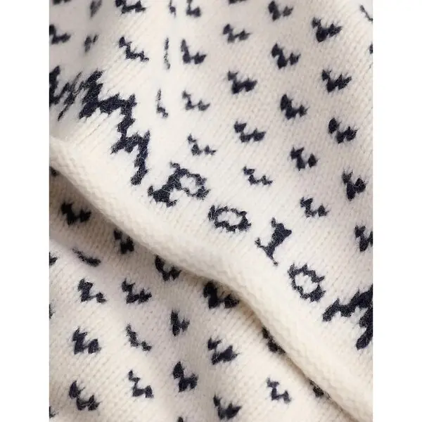 Polo Ralph Lauren Bird-pattern Wool-blend Scarf