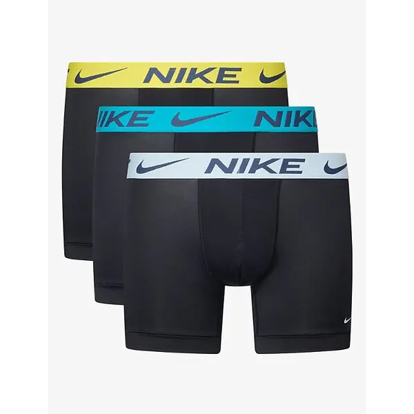 Nike Essential Micro Pack Of Three Stretch-jersey Boxer Briefs