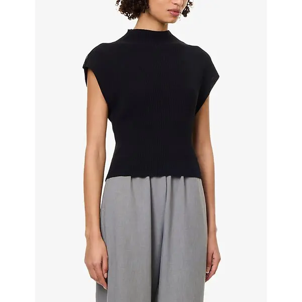 Dissh Olinna Mock-neck Cotton-knit Top