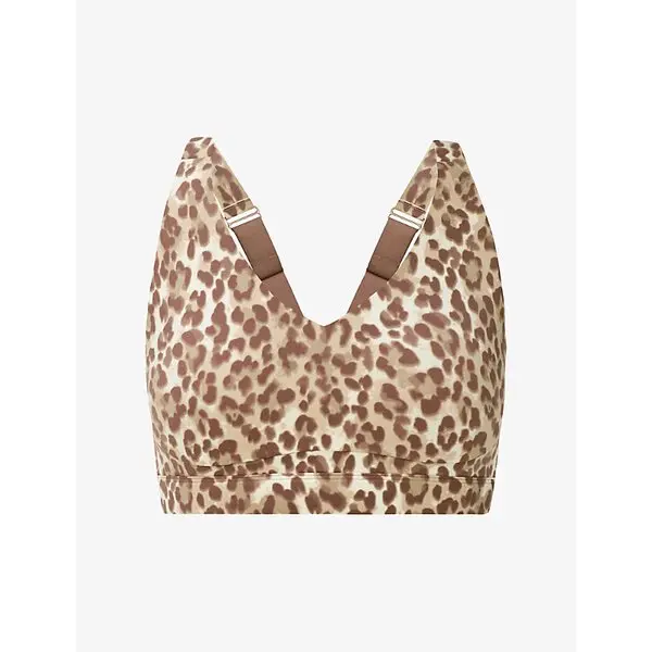 Sweaty Betty Power Pulse Seam-free Sports Bra - Beigeinkleopardprint