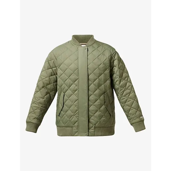 Sweaty Betty On The Move Quilted Nylon Jacket - Brackengreen