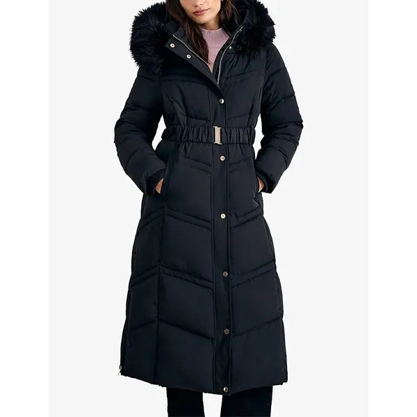 PHASE EIGHT Dixie Belted-waist Maxi Puffer Coat