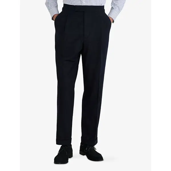 REISS Collin Side-adjuster Wool-blend Trousers