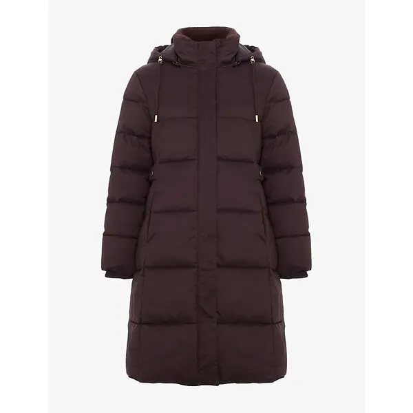 PHASE EIGHT Yasmine Removable-hooded Padded Puffer Coat