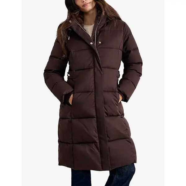 PHASE EIGHT Yasmine Removable-hooded Padded Puffer Coat