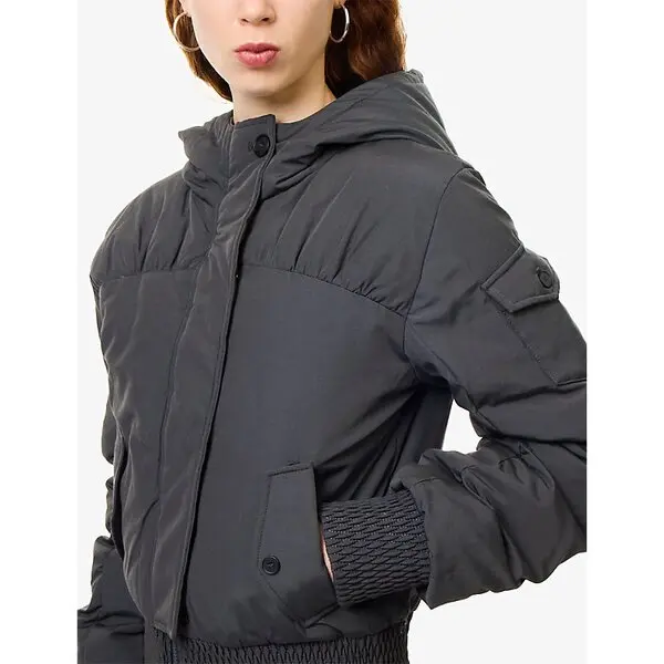 PEACHY DEN Sandy Hooded Cotton-blend Puffer Jacket
