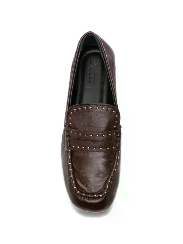 POSA Bardot Stud-embellished Loafers