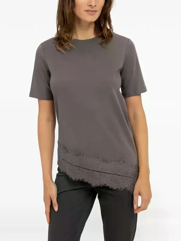 YAYA Asymmetric-hem T-shirt