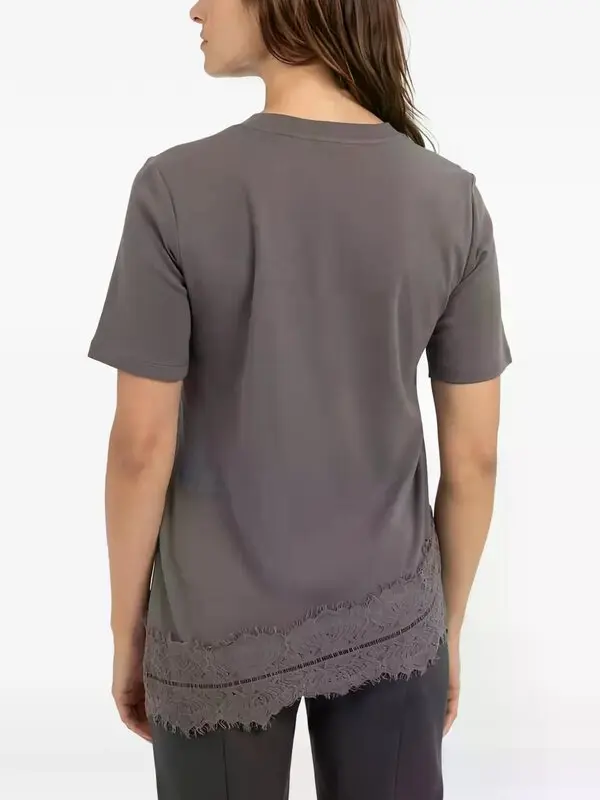 YAYA Asymmetric-hem T-shirt