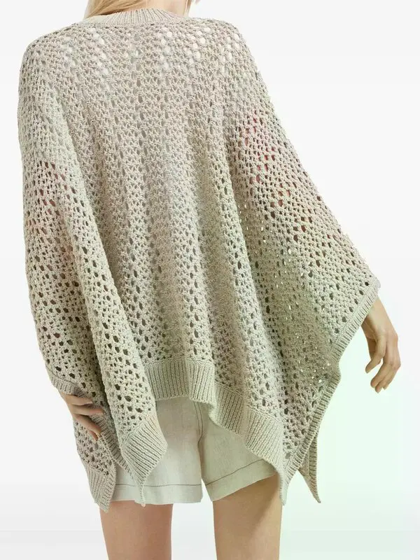 Brunello Cucinelli V-neck Open-knit Cardigan