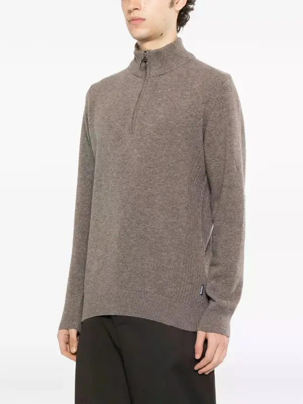 Barbour Ronson Wool-cashmere Half-zip Sweater