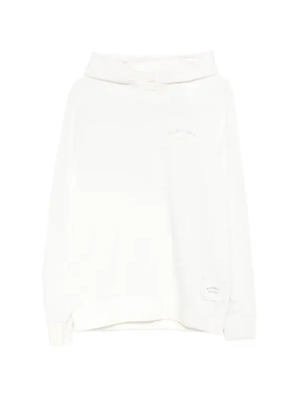 Eleventy Crew-neck Hoodie - White