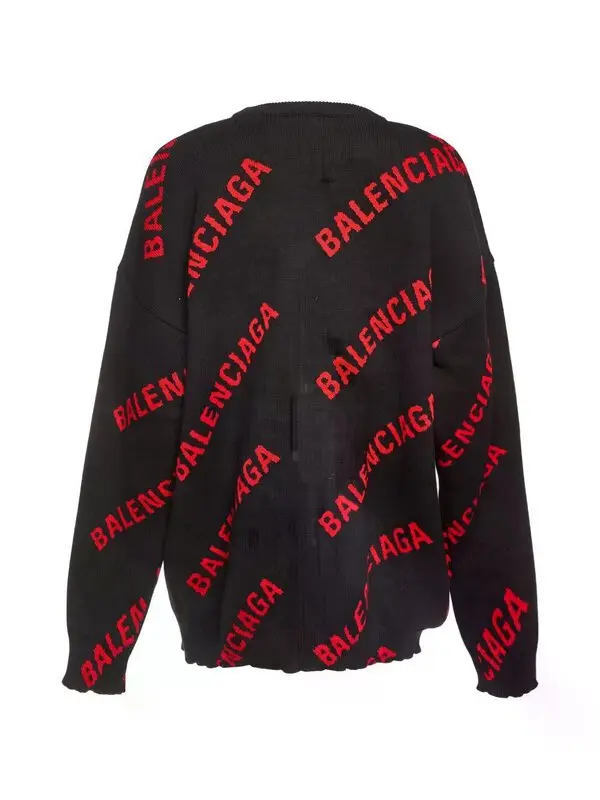 Balenciaga Logo-intarsia Knit Sweater