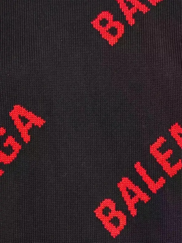 Balenciaga Logo-intarsia Knit Sweater