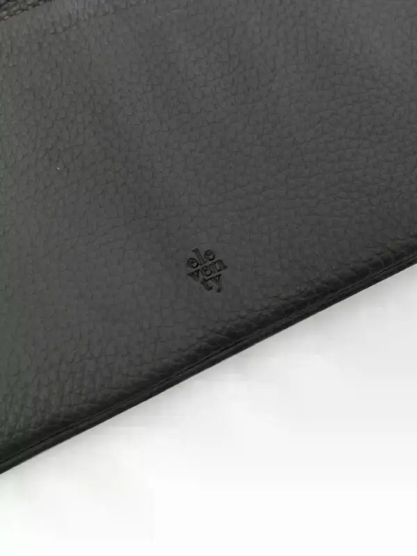 Eleventy Debossed-logo Leather Clutch Bag