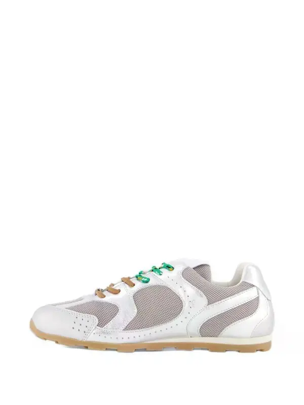 TORAL SHOES Metallic Leather-panelled Sneakers - Silver