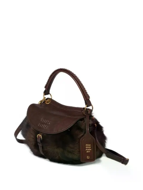 Miu Miu Rendez-vous Shearling And Nappa Leather Bag