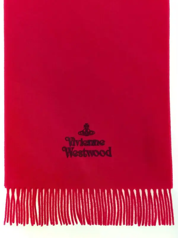 VIVIENNE WESTWOOD Orb Embroidered Wool Scarf